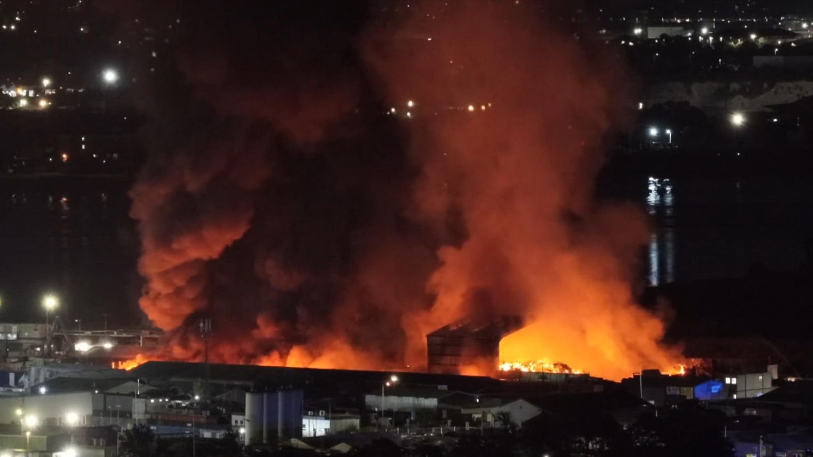 Large fire erupts at warehouse in southeast London, firefighters on scene