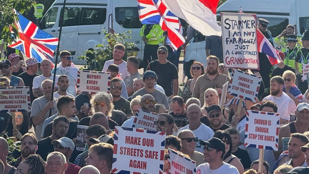 Anger simmering at peaceful anti-migrant protests in Norwich | UK News ...